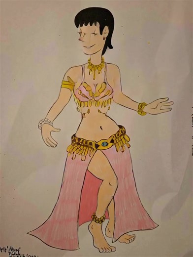 Thelma Keane of "The Family Circus" comic strip is belly dancing her troubles away! | Bellydance Toons
