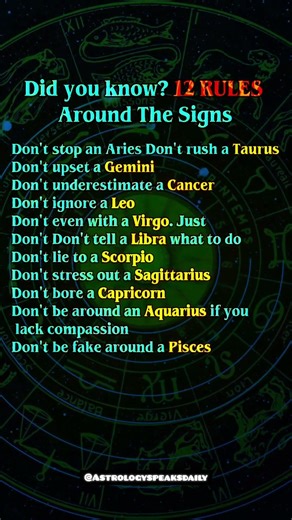 Did You Know?| 12 Rules of Zodiac Sign That Control YourPersonality #zodiac #astrology #horoscope