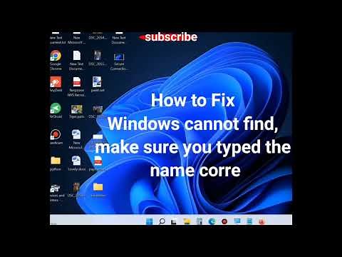 Windows cannot find make sure you typed the name correctly and then try again error Fixed