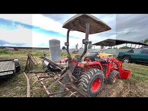 Testing out spring tooth harrow