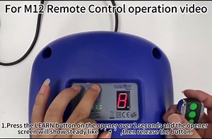 M12 Remote Control Transmitter 433.92 MHz for Automatic Swing Sliding Gate, Compatible with Lockmaster Topens Casar, 4-Button Wireless Transmitter Fobs Security Gate Controller with Keychain (2 Pack)