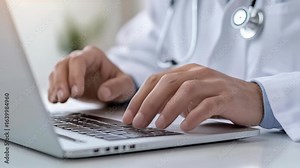 Doctor computer duty: record input, patient history, platform navigation, care update, tool integration, medicine strategy, treatment plan, information system, workflow pattern, health review, data