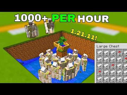 Most Simple IRON Farm Minecraft 1.21.11+ - TUTORIAL