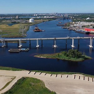 2.5K views · 31 reactions | In Chesapeake, VA, McDonough Marine Service has continued to provide barge and truckable tug support for the I-64 Southside widening and new High Rise Bridge crossing of the Elizabeth River. Learn more: https://www.mcdonoughmarine.com/assets/pdfs/McDonough_Marine_Service_Catalog.pdf #PileBuck #EandCmedia #marineconstruction #fleet #barge | Pile Buck Magazine | Facebook