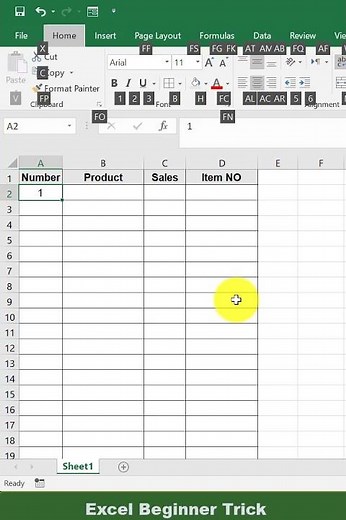 Excel Beginner Trick | Add Serial Numbers in Seconds