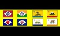 Mix of 2 videos from youtube : COUNTRY FLAGS in the Style of CALIFORNIA And Brazil - Alternate Flags of the World