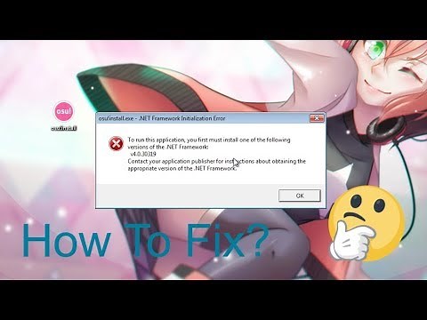 osu! Tutorial #1 - How to fix osu!install.exe - .NET Framework initialization Error