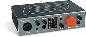 ESI Amber i1 USB Audio Interface with Audio Mixer for Guitarists, Vocalists & Producers - Studio-Quality Sound, 24-Bit/192kHz, RCA, 2-in/2-out with Separate Line Inputs, Professional Software Included