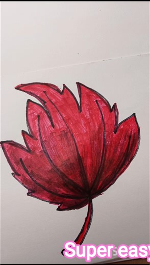 Super easy Maple 🍁 leaf drawing 🤔‪@lifestyleart223‬ #shorts #drawing #art #videos