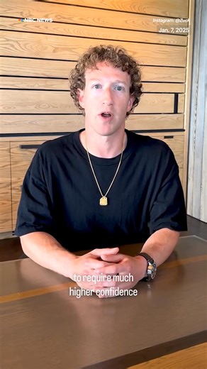 66K views · 679 reactions | Meta CEO #MarkZuckerberg announced major changes to the company's moderation policies and practices to end fact-checking on Facebook, Instagram and Threads, citing a shifting political and social landscape and a desire to embrace free speech. The move comes ahead of #Trump’s inauguration. | NBC News | Facebook