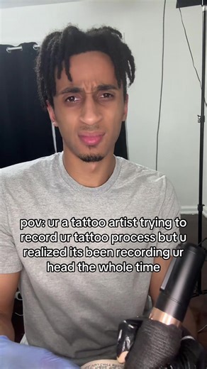 POV: You’re trying to record your tattoo process😬 #tattooprocess #tattoocomedy #asntattoos