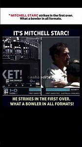 MITCHELL STARC strikes in the first over. What a bowler in all formats#mitchellstarc #kkr #rcb
