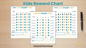 Reward Chart for Kids | Printable PDF | Editable in Adobe Reader or by Hand | Structured for Daily Motivation | Best for Home and Classroom - Etsy Canada