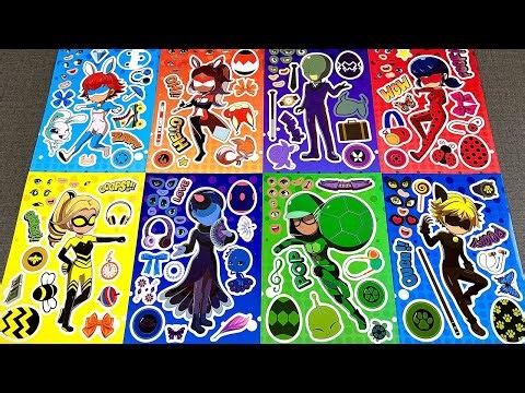 [paper diy] MIRACULOUS Compilation 🐞 Ladybug & Cat Noir Fashion Sticker Book DIY 기적의 레이디버그