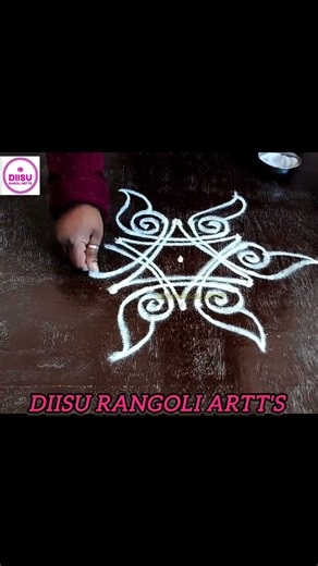 3x2 Dots Daily Use Rangoli ☸️ Easy Star Design Muggulu | Small & Simple Kolam | Tipkyanchi Rangoli