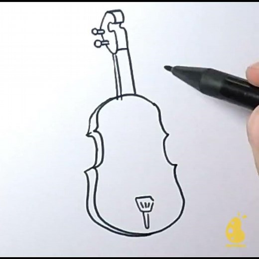 How to Draw Violin #Shorts