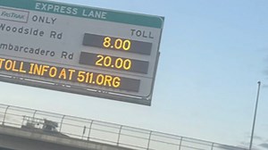 Express lane charges reach $20 on parts of Hwy 101 during morning Bay Area commute