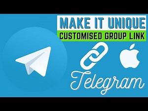 how to create a custom group link for a telegram group with an iPhone