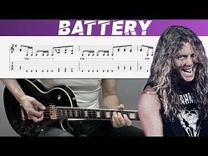 METALLICA - BATTERY (Guitar cover with TAB | Lesson)