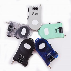 [Hot Item] Light Plastic Safety 3 Digit Retractable Combination Cable Ski Snowboard Scooter Bike Ski Lock