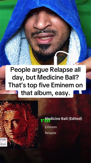 People argue Relapse all day, but Medicine Ball? That’s top five Eminem on that album, easy. #eminem #slimshady #relapse