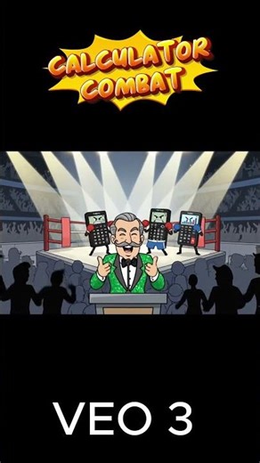 Veo 3: Calculator Combat Intro