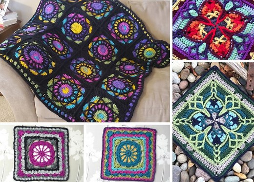 Stained Glass Crochet Squares Ideas - Styles Idea