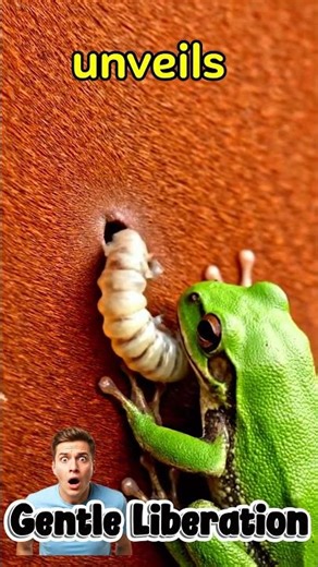 Frog Extracts Horse’s Hidden Larva #macroasmr #naturehealing #botflyremoval