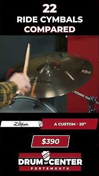 22 Ride Cymbals Compared! #drums #drummer #cymbals