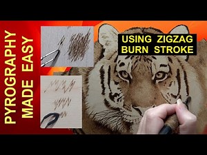 Wood Burning - Realistic texture with the Zigzag burn stroke