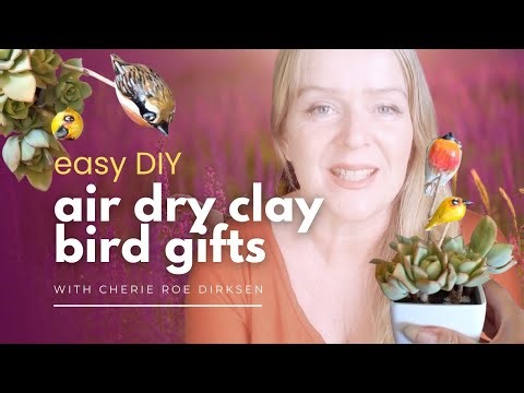Make ADORABLE Birds Out of Air Dry Clay