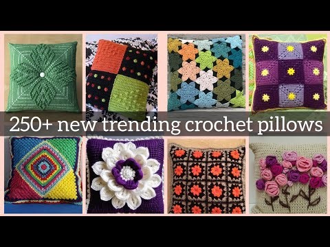 250+ stylish trending crochet pillows designs #crochet #pillowdesign #cushiondesign