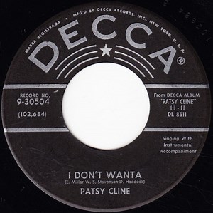 Patsy Cline - I Don't Wanta / Then You'll Know
