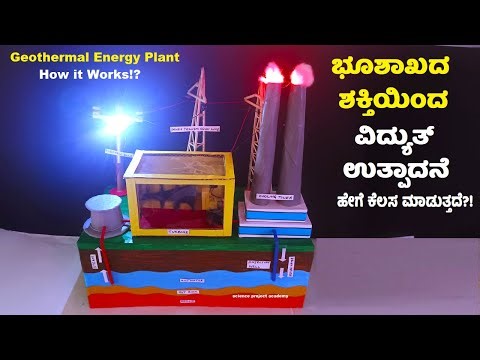 geothermal energy plant working model explanation in kannada -science project academy inspire award