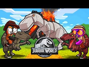 Jurassic World + Minecraft = DINOSAURS!! (Jurassic World Tycoon)