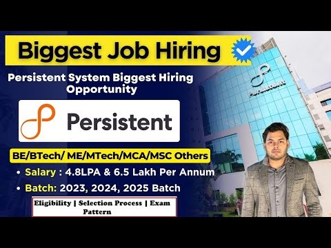 ❤️Finally Persistent System Biggest Hiring 2025, 2024, 2023 Batch | Selection Process Explained