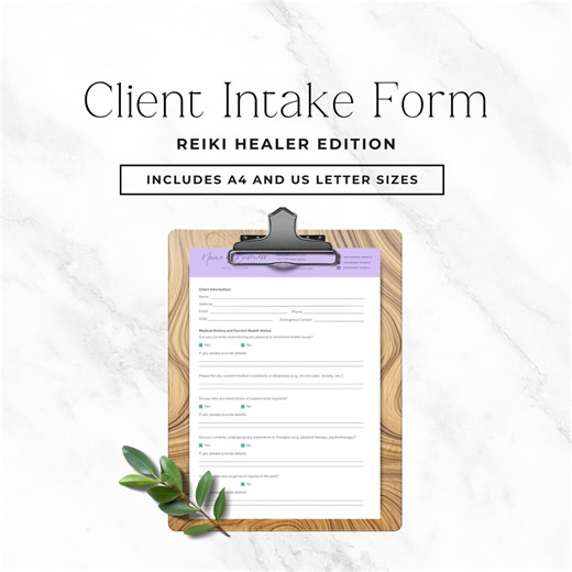 Editable Reiki Client Intake Form, Energy Healer Onboarding Template, Canva Wellness Consultation for Holistic Practitioners - Etsy