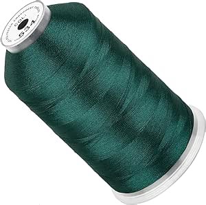 New brothread - Single Huge Spool 5000M Each Polyester Embroidery Machine Thread 40WT for Commercial and Domestic Machines - Teal Green