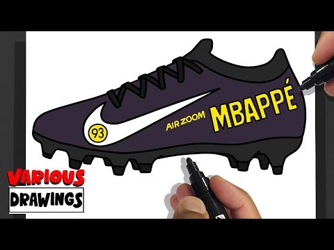 How to Draw MBAPPÉ Nike Mercurial - BOOTS Soccer Cleats😱⚽