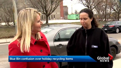Toronto Blue Bin confusion over holiday recycling items