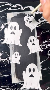 DIY Halloween bookmark using fan brush