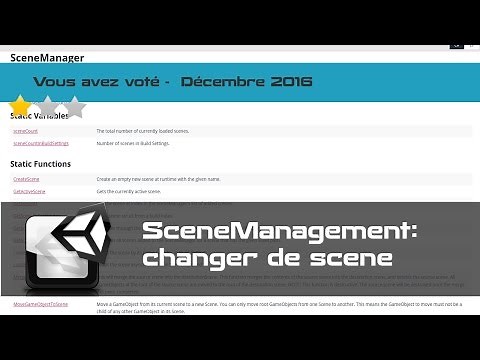 Tuto Unity FR - Comment changer de scène - SceneManager