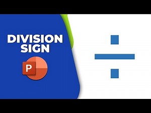 How to insert a division sign in PowerPoint