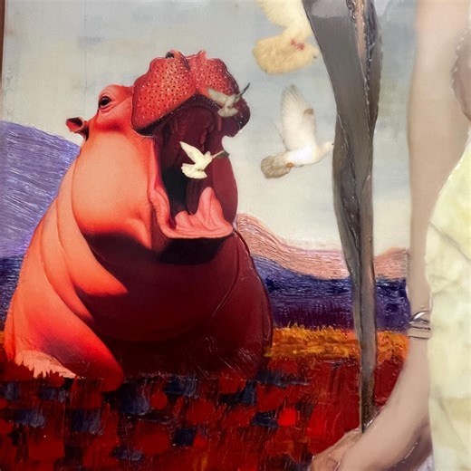 Minerva - Collage and Encaustic Contemporary Goddess Painting | Gold Leaf Art | 12x12 Panel - Etsy