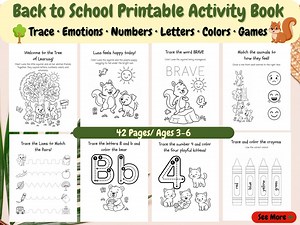 Preschool Printable Learning Bundle PDF – 42 Activities for Kids With Letters, Numbers, Tracing, Colors & Emotions - Etsy UK