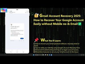🔐Gmail Account Recovery 2025: How to Recover Your Google Account Easily✅