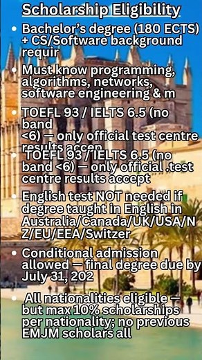 6 Erasmus Mundus Fully Funded Joint Master International Scholarship- Computer Science, 2026 #shorts