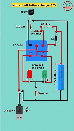 3.7v battery charger।। automatic cut off battery charger #shorts #pbexperiment