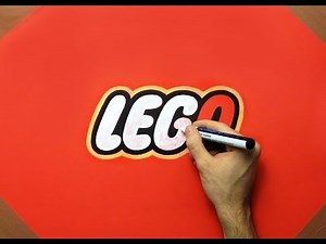 How To Draw The LEGO Logo by Denis - Speed Art Drawing