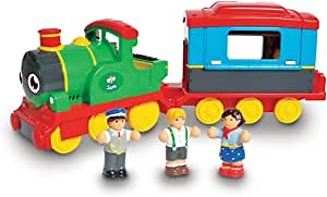WOW Toys Sam The Steam Train – Motorized Push-and-Go Train Toy with Carriages & Figures | No Batteries, Durable Preschool Toy for Toddlers Ages 1–5